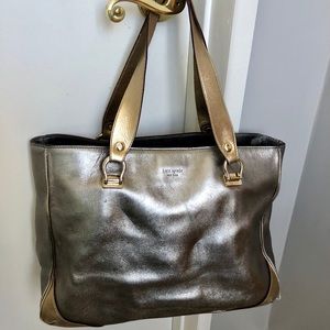 kate spade | Bags | Kate Spade Metallic Twotoned Boutique Bag | Poshmark